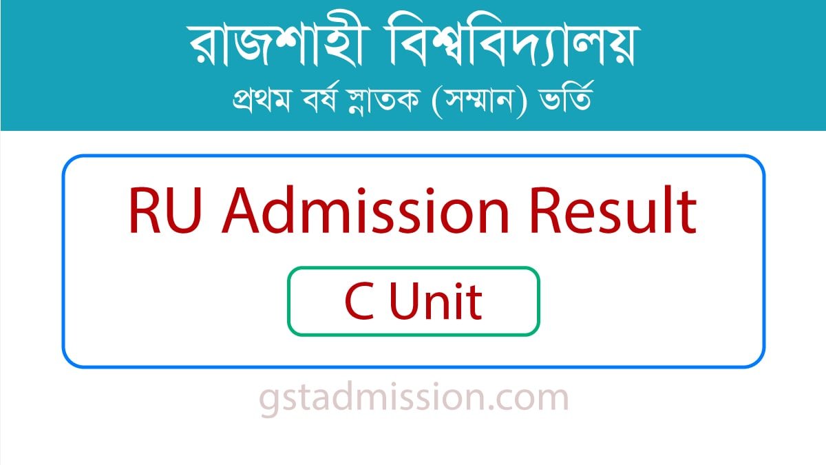 RU C Unit Result 2025 - Rajshahi University Admission