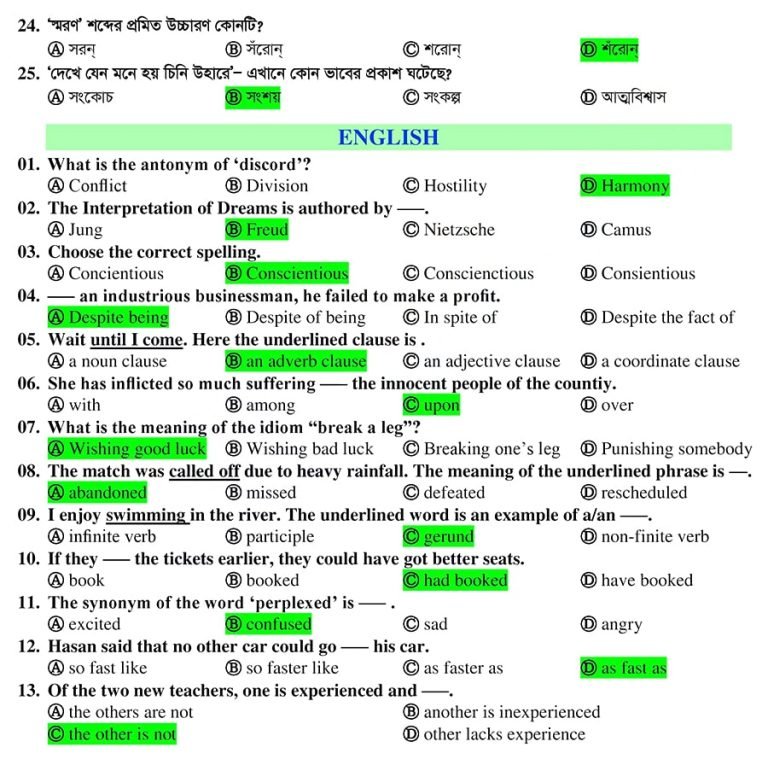 GST A Unit Question Solution 2025 - Science Unit Admission